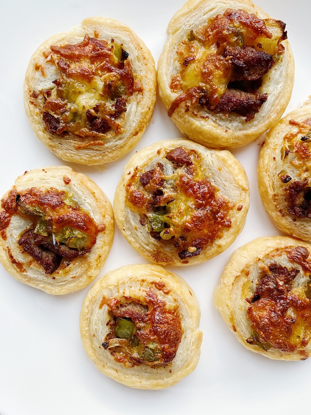 Philly Cheesesteak Pinwheels – FIVE INGREDIENT FEAST